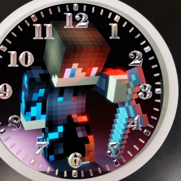 unkno | Wall Decor | Led Lights Minecraft Clock | Poshmark